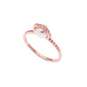 Bague D1928 Ruhl Or rose, diamants et perle blanche | Maison Verhoeven