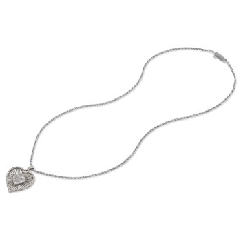 Pendentif Buccellati Tulle Raggiera Or Blanc et Diamants | Maison V...