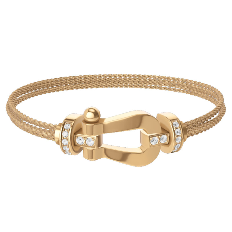 Bracelet Fred Force 10 Grand Modèle Or Jaune et Diamants | Verhoeven
