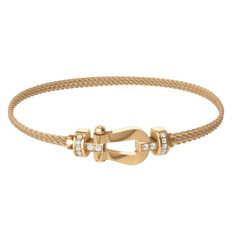 Bracelet Fred Force 10 Moyen Modèle Or Jaune et Diamants | Verhoeven