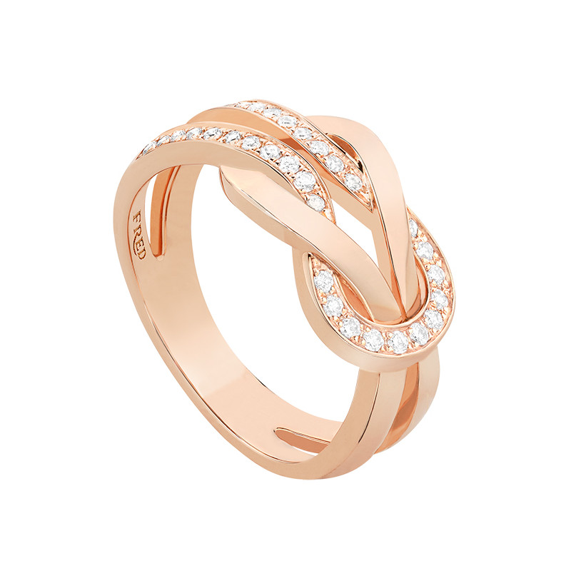Bague Fred Chance Infinie Or Rose et Diamants | Verhoeven