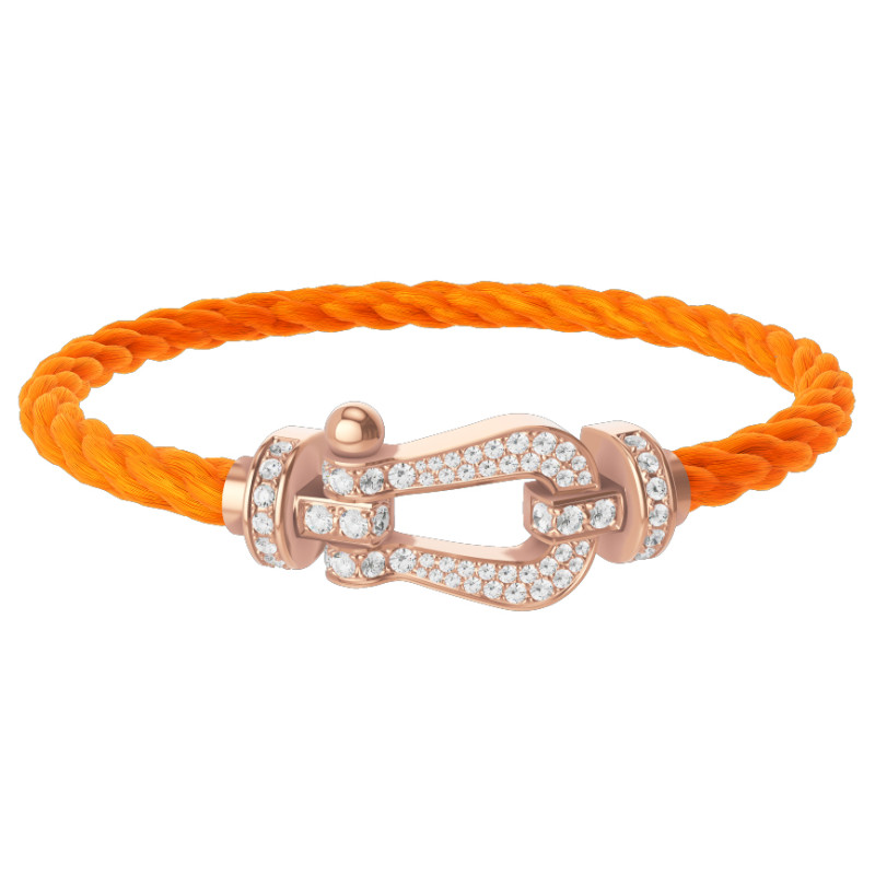 Bracelet Fred Force 10 Grand Modèle Or Rose et Diamants | Maison Ve...