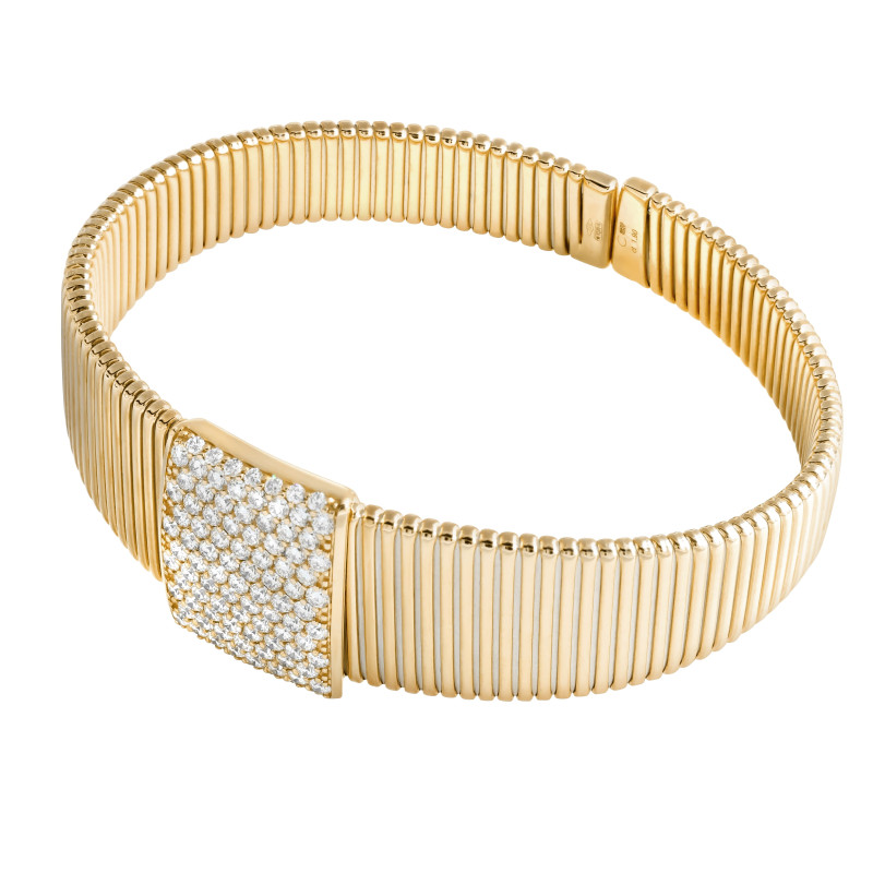 Bracelet Verhoeven Tube Or Rose et Diamants | Verhoeven